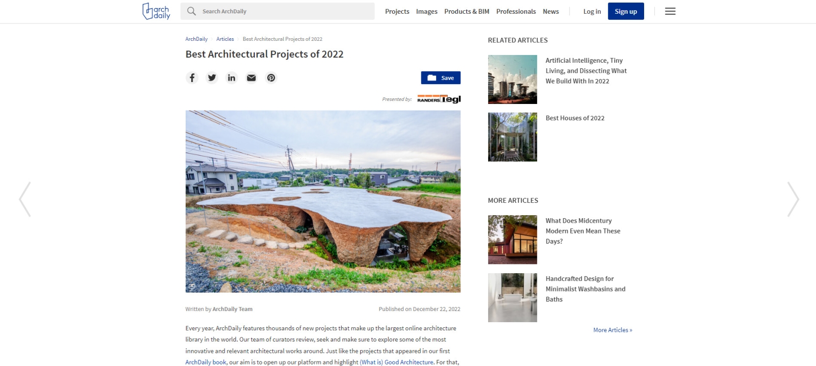 The Wandering Walls get ArchDaily Best Architectural Project